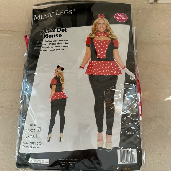Music Legs | Other | Music Legs Adult Plus Size Polka Dot Mousse ...
